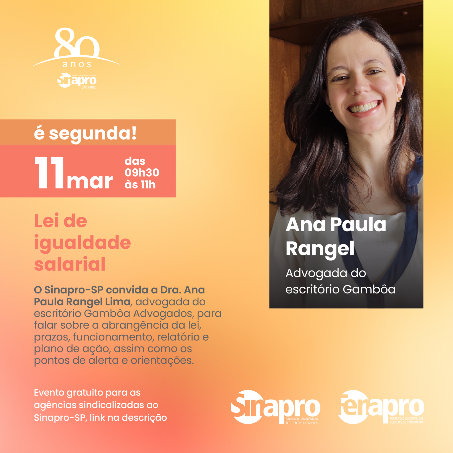 Palestra: Lei da Igualdade Salarial com a Ana Paula Rangel Lima ...